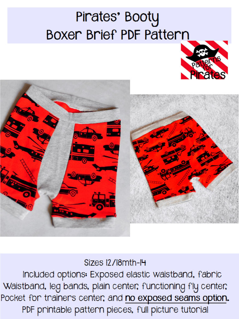 Pirates' Booty Boxer Briefs - Patterns for Pirates