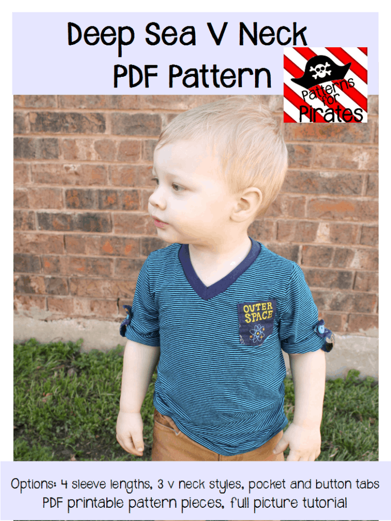 Deep Sea V-Neck - Patterns for Pirates