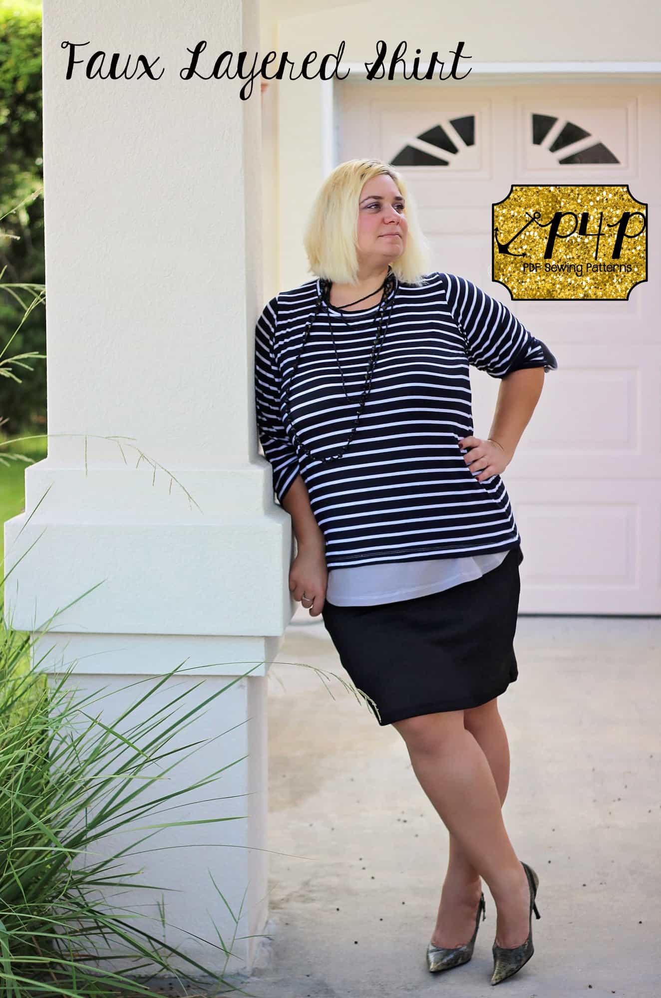 How to Sew a Faux Layered Look using Just One Pattern - Patterns for ...