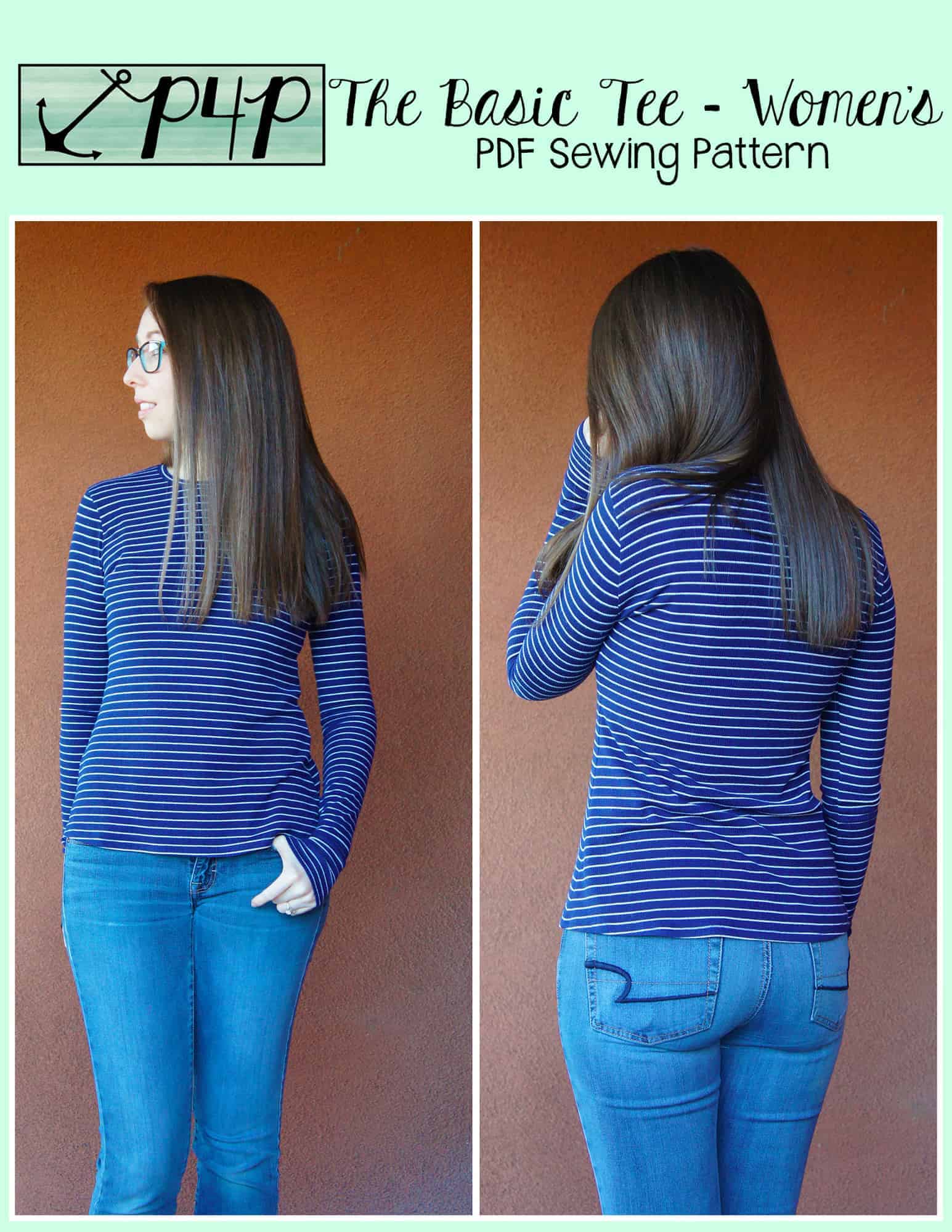 The Basic Tee- Women's - Patterns for Pirates