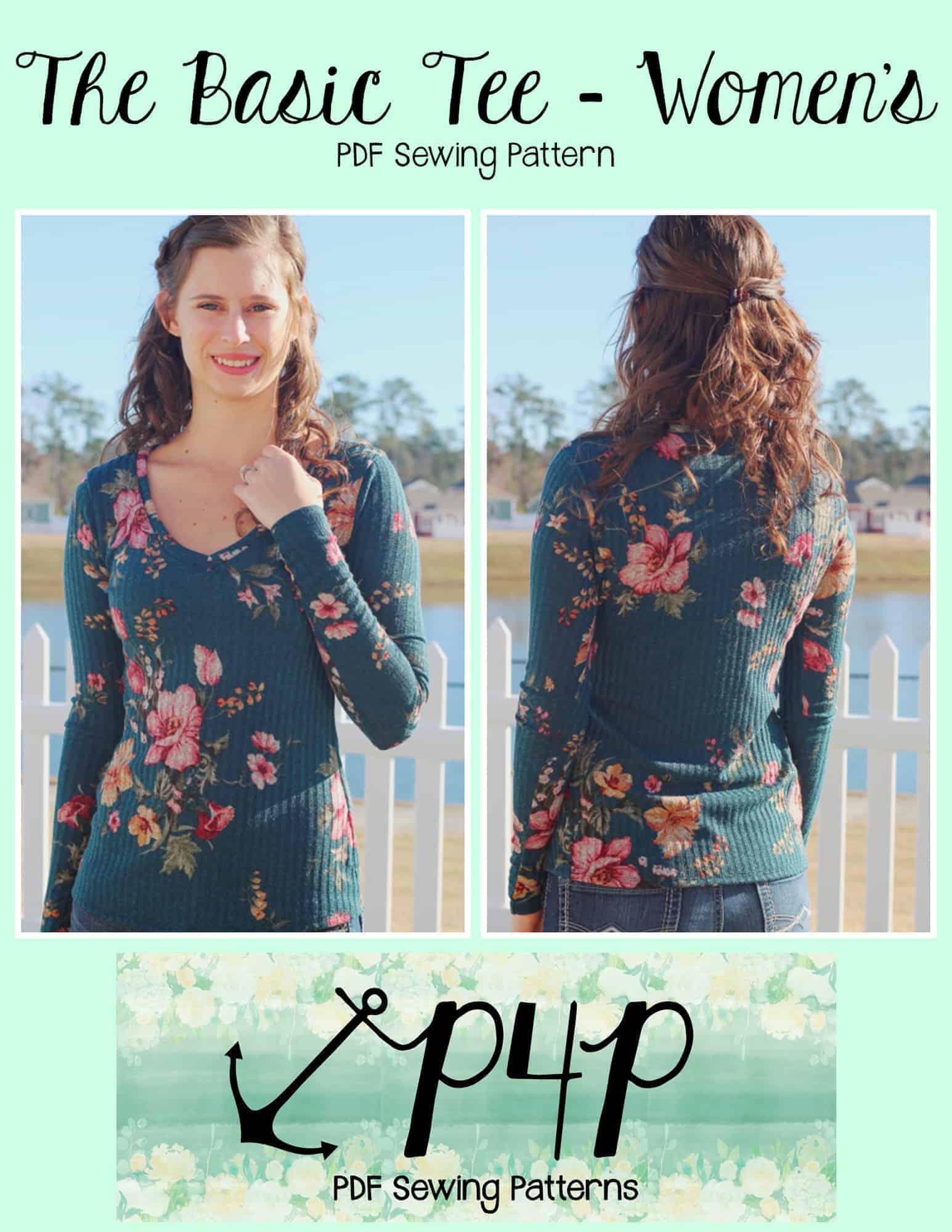 The Basic Tee- Women's - Patterns for Pirates