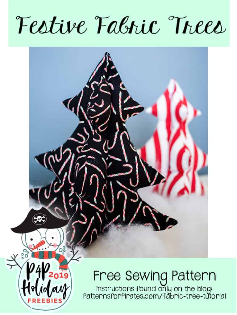 2019 Holiday Freebies :: Festive Fabric Trees - Patterns for Pirates