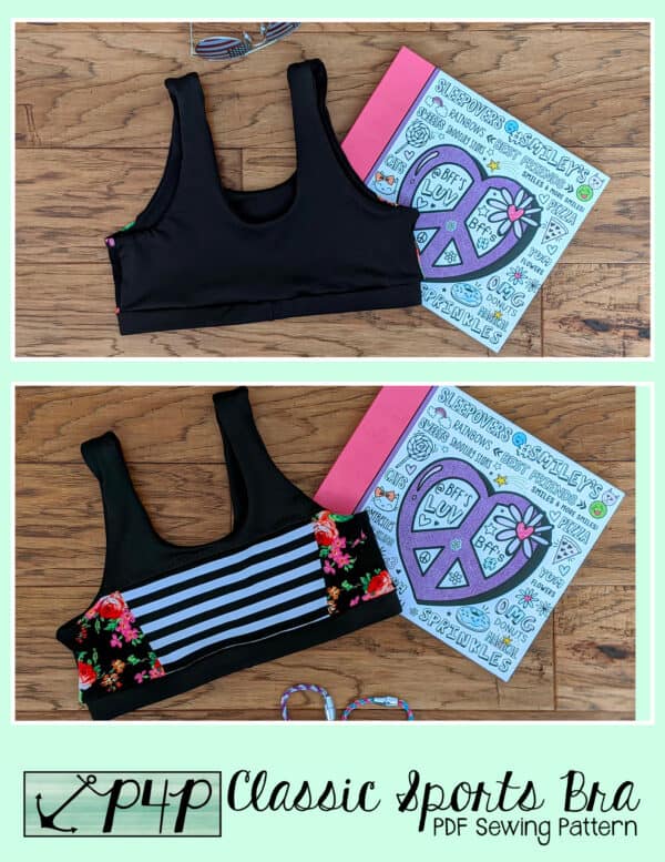 Classic Sports Bra- Youth - Patterns for Pirates