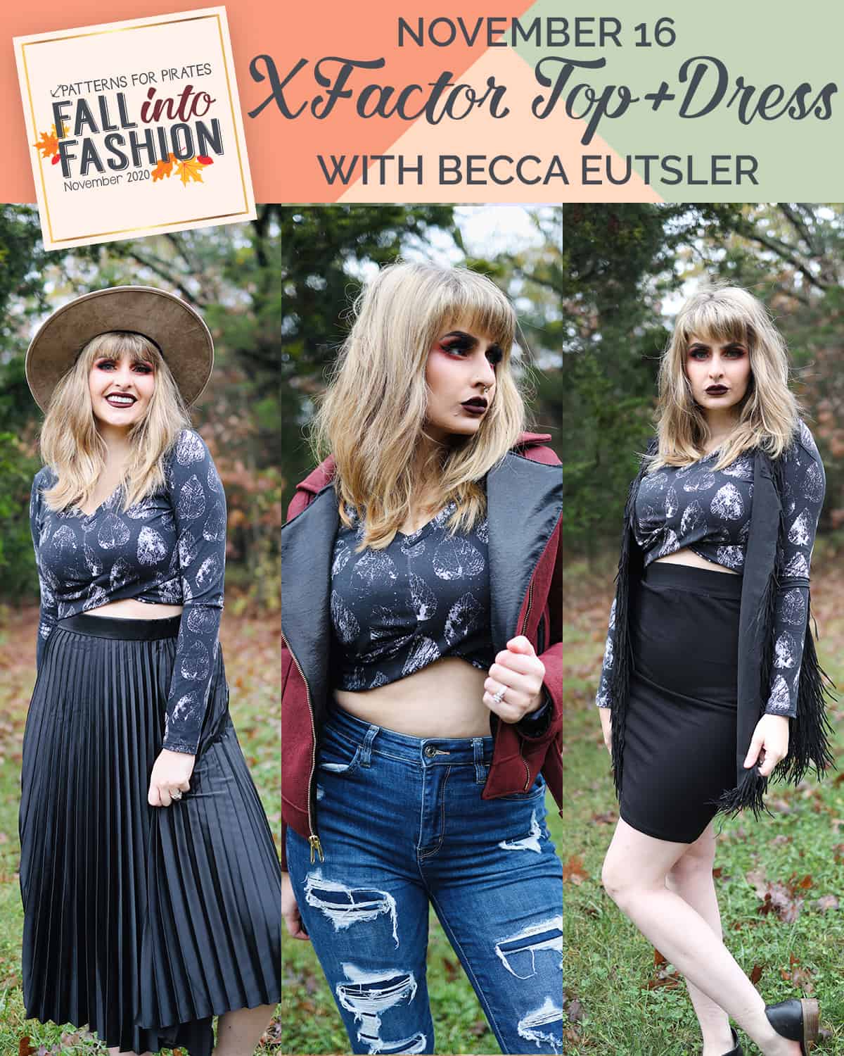 Fall Into Fashion - November 16 :: XFactor Crop + Dress - Patterns for ...