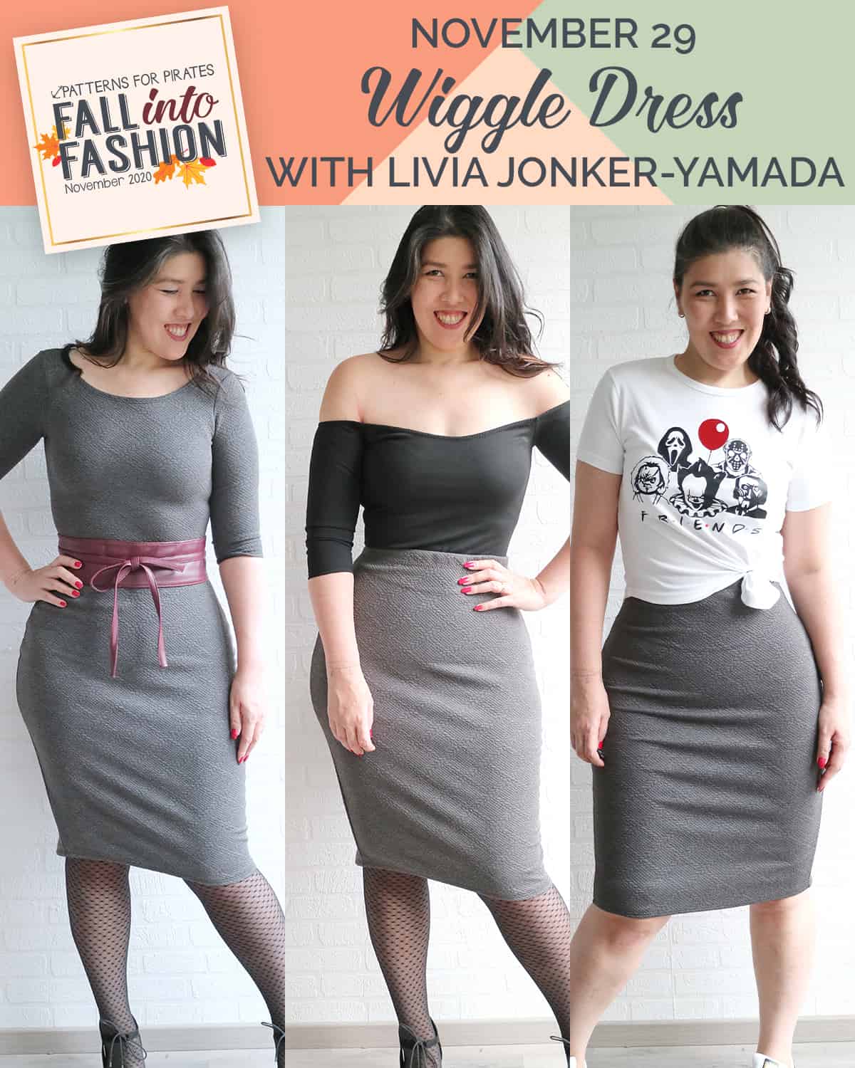 Fall Into Fashion - November 29 :: Wiggle Dress - Patterns for Pirates