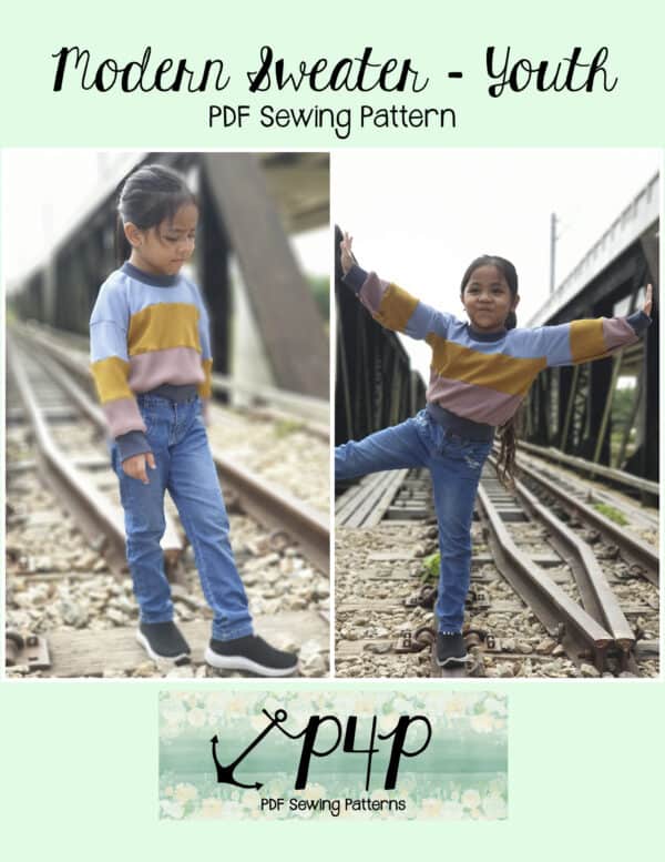 Modern Sweater- Youth - Patterns for Pirates