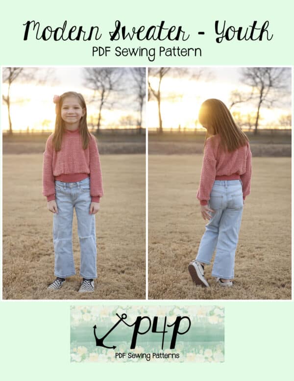 Modern Sweater- Youth - Patterns for Pirates