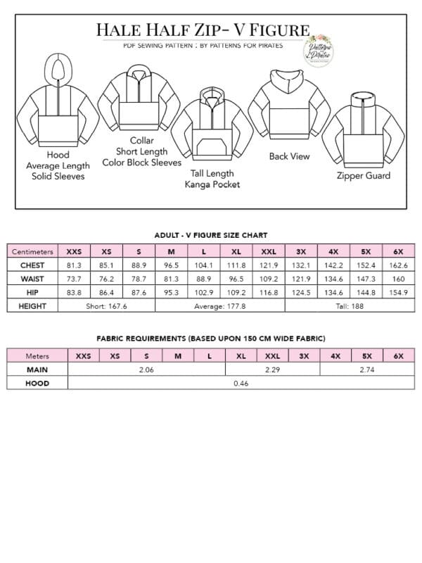 Hale Half Zip - Bundle - Patterns for Pirates