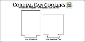 2023 Holiday Freebies :: Cordial Can Coolers - Patterns for Pirates