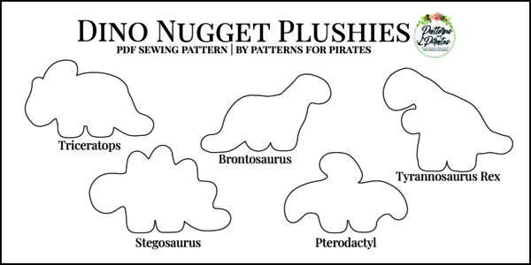 2023 Holiday Freebies :: Dino Nugget Plushies - Patterns for Pirates