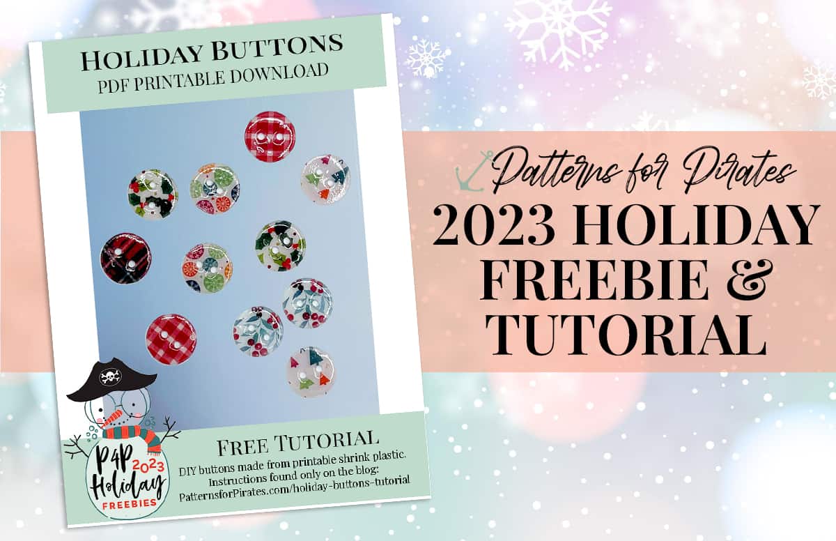 2023 Holiday Freebies :: Holiday Buttons - Patterns for Pirates