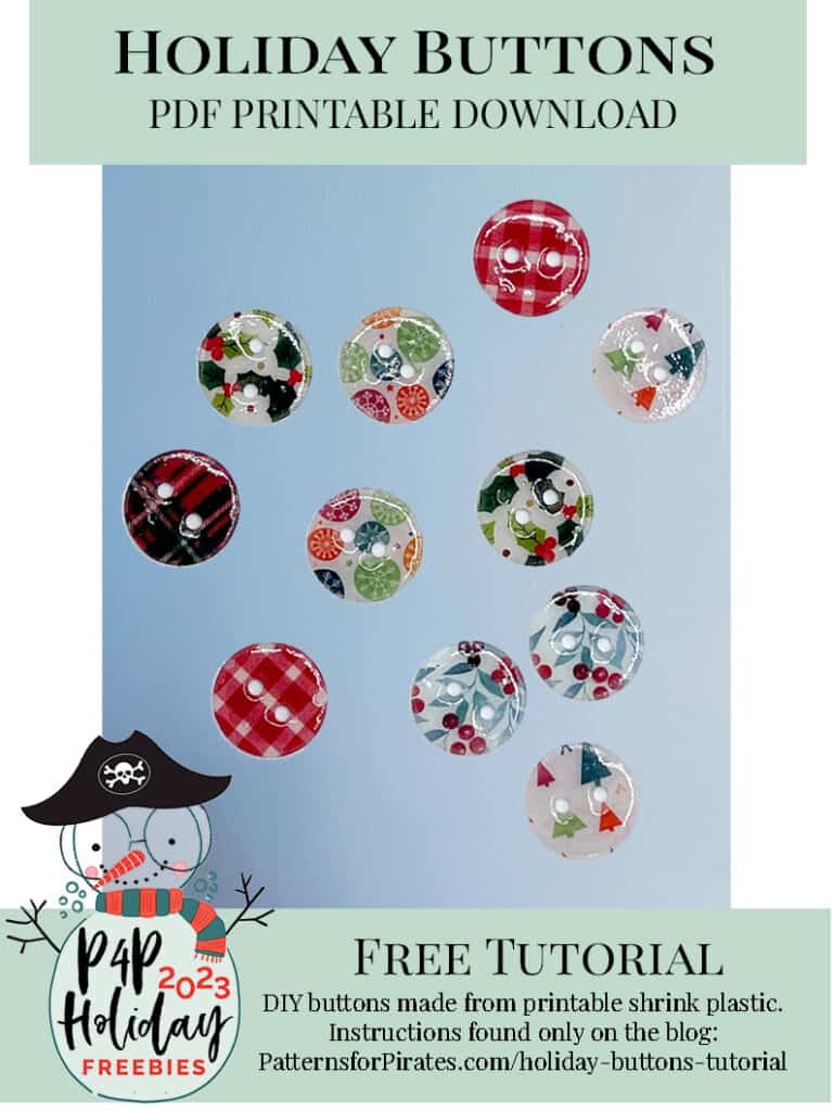 Free Holiday Buttons - Patterns for Pirates