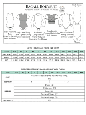 Bacall Bodysuit - Patterns for Pirates