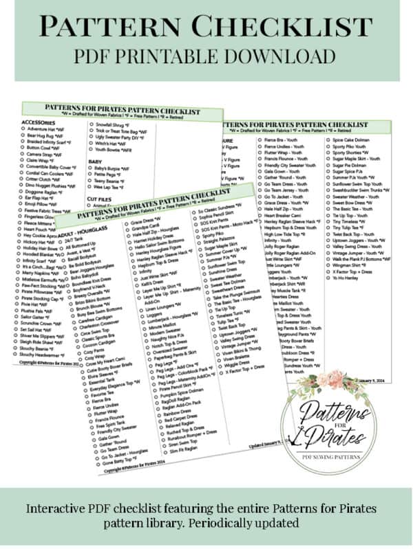 Free P4P Pattern Checklist - Patterns for Pirates