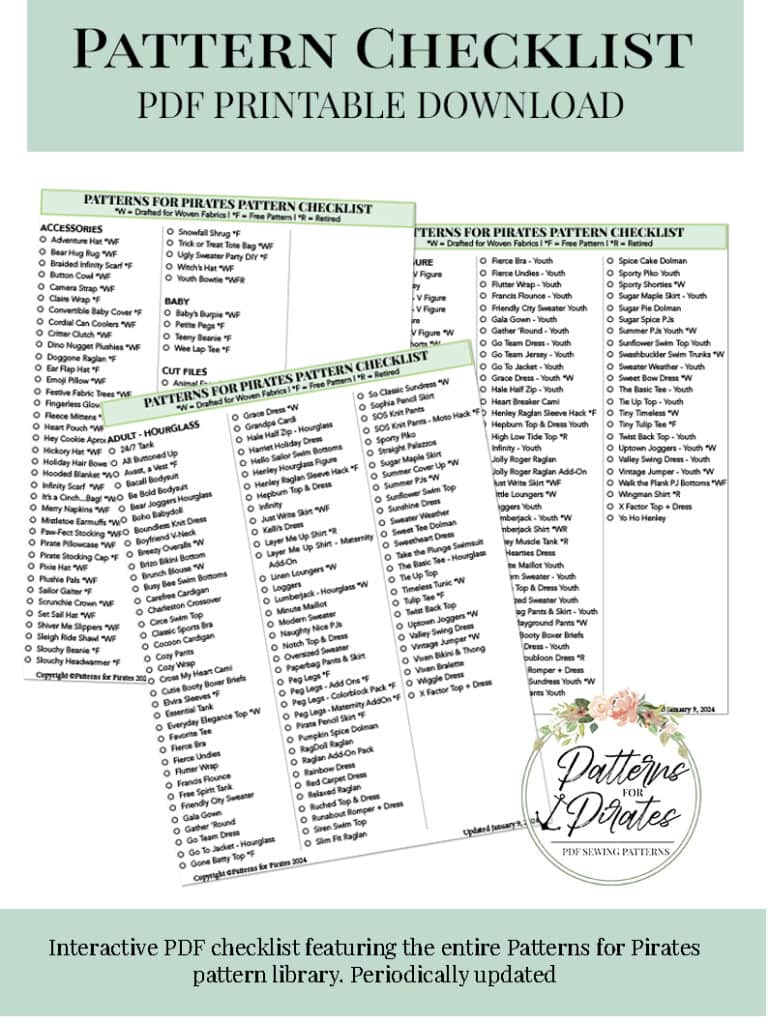 Free P4P Pattern Checklist - Patterns for Pirates